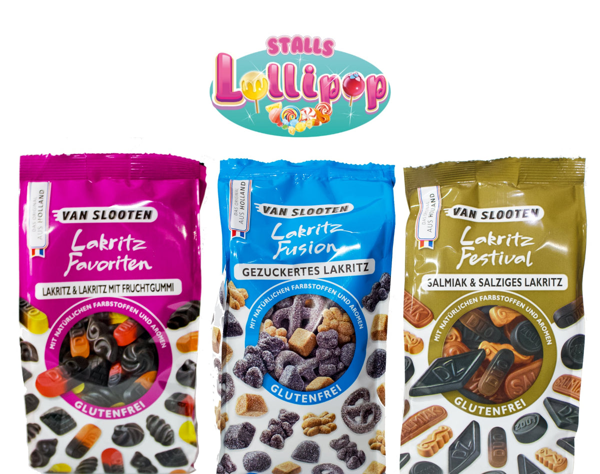 Van Slooten Liquorice Mix - 3 varieties | Stall's Lollipop – Stalls ...